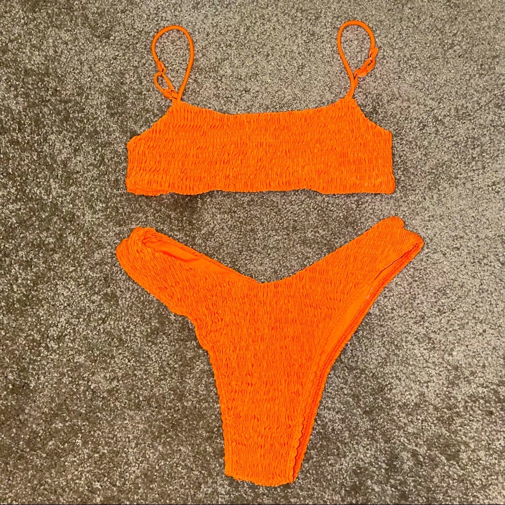 Bright Orange Stella Laguna Beach Swim Set - Gem